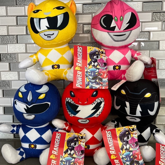 Hasbro | Toys | Mighty Morphin Power Rangers Plush Set Of 5 Sabans ...